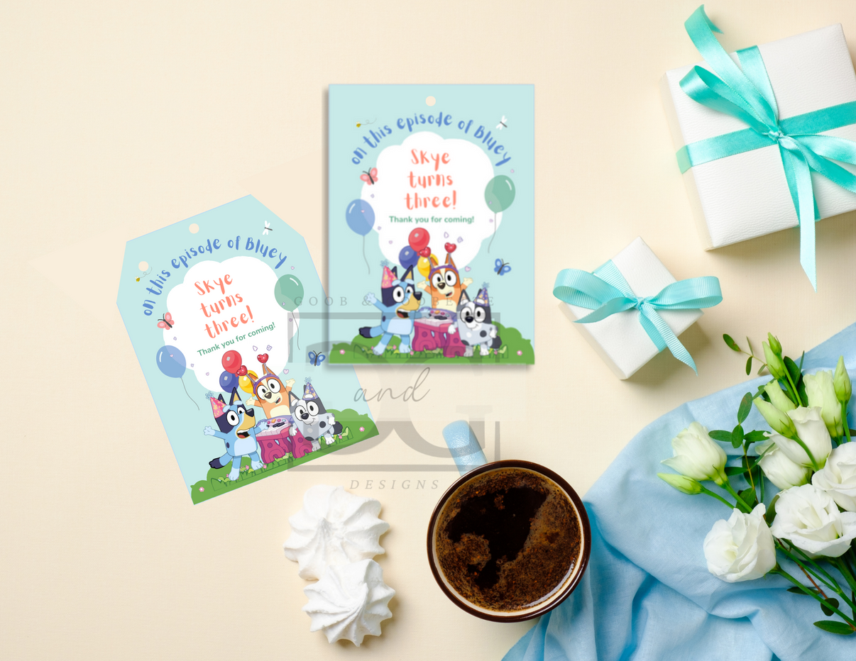Bluey Gift Tags – Blissful Perfections x Goob & Goobette Designs