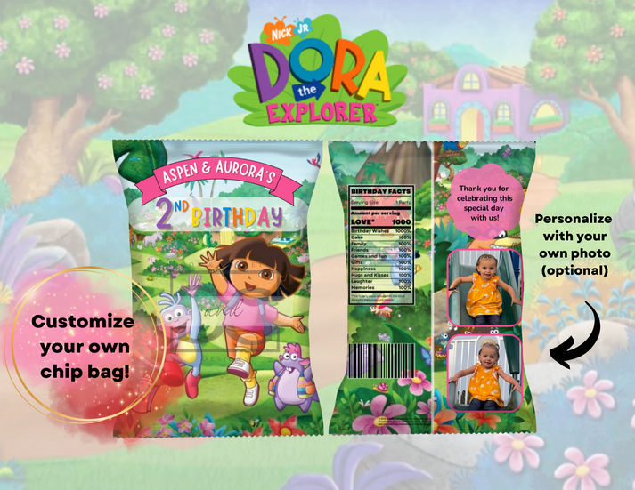 Dora the Explorer Chip Bag Labels – Blissful Perfections x Goob ...