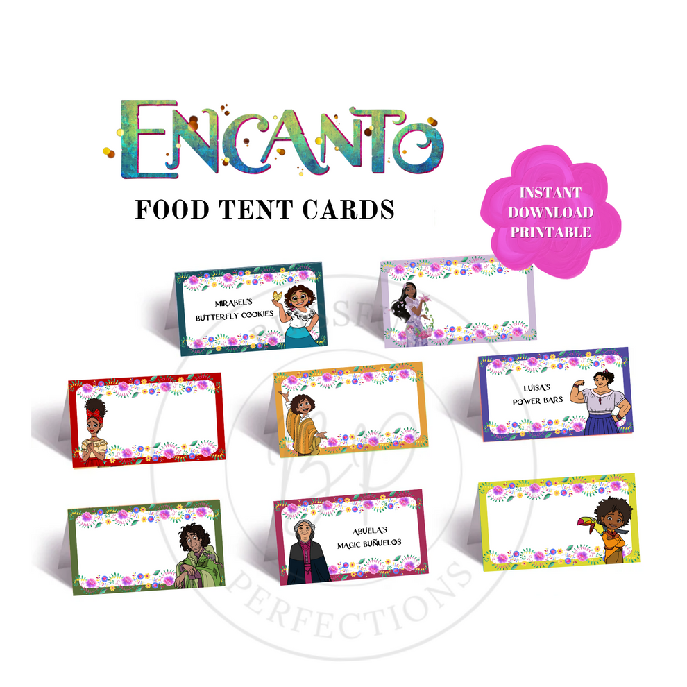 Encanto Food Tent Cards - Encanto Place Cards – Blissful Perfections x ...