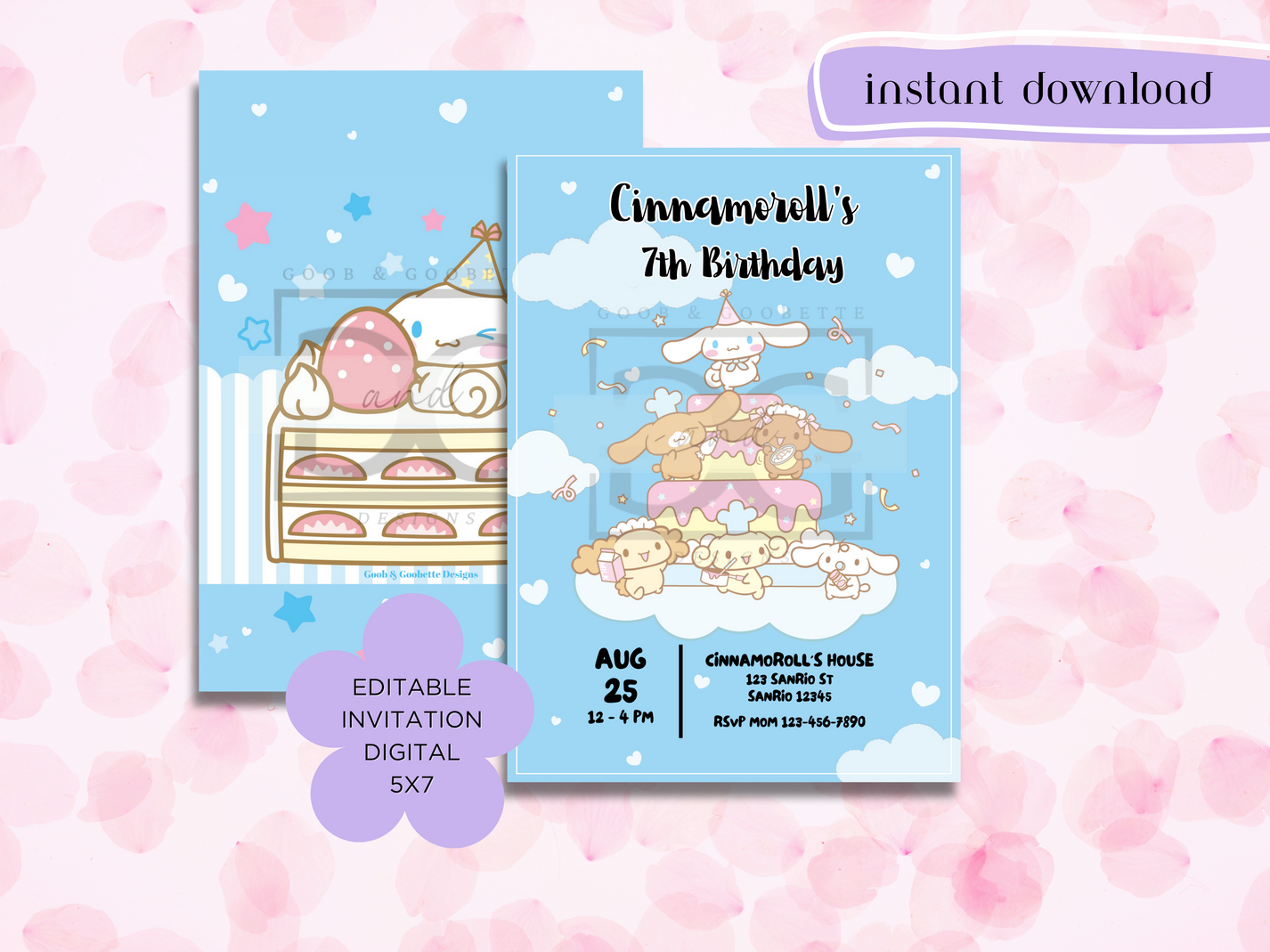 Cinnamoroll Invitation - Sanrio Invite – Blissful Perfections x Goob ...