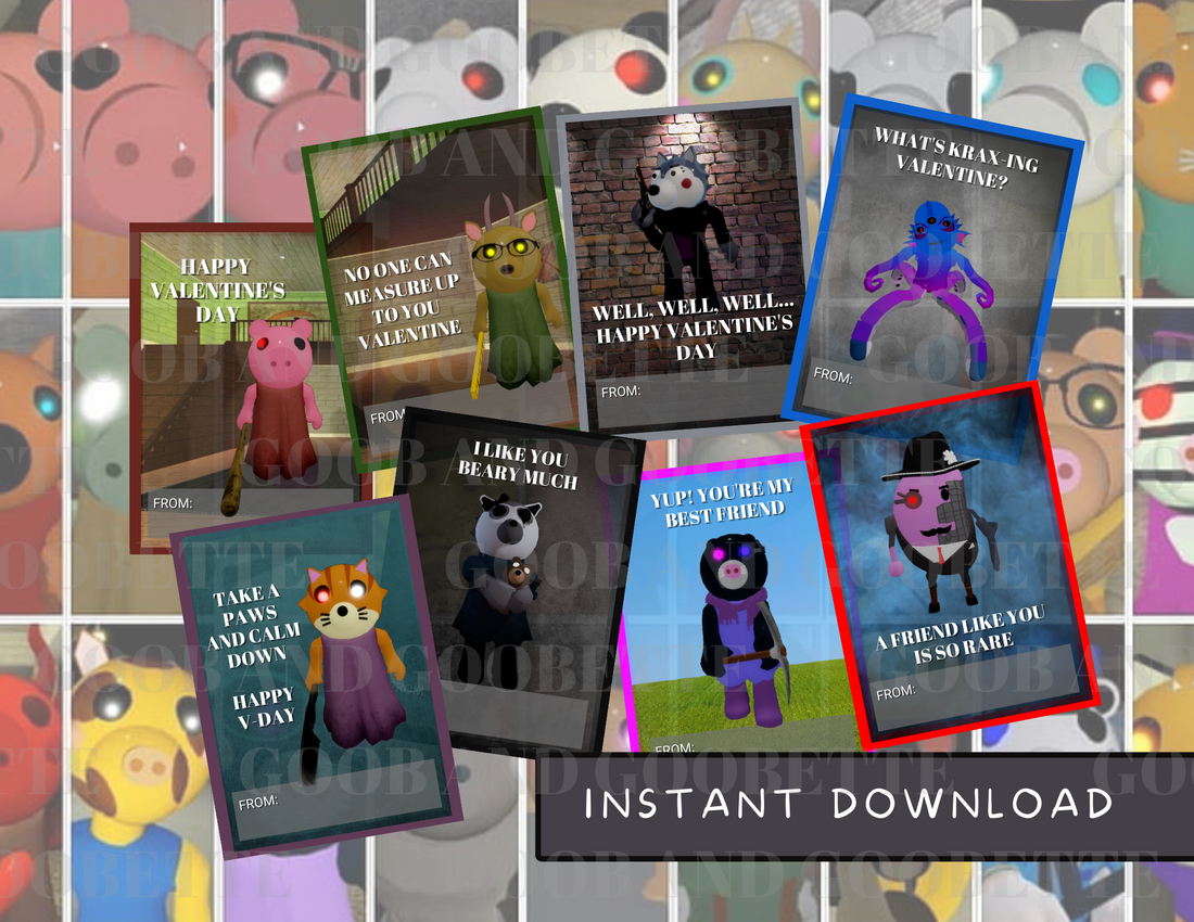 Piggy Roblox Valentine's Day Cards - Printable Valentines Day Cards ...