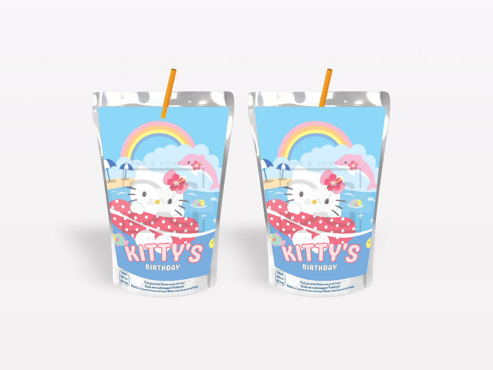 Summer Hello Kitty Juice Labels - Capri Sun Labels – Blissful ...