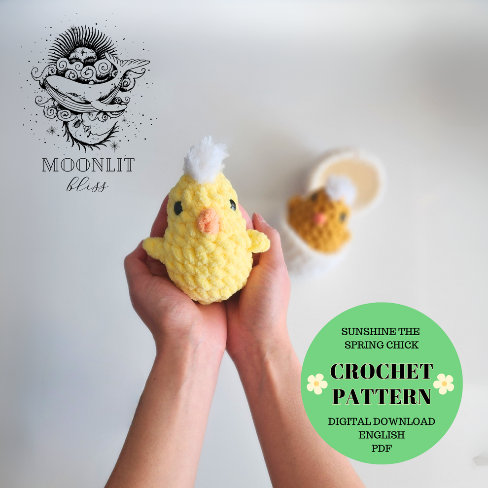 Crochet Pattern - Sunshine the Spring Chick Hatching Chick Pattern Egg ...
